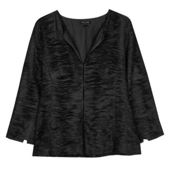 Eileen Fisher | Jackets & Coats | Eileen Fisher Ripple Bindu Silk ...